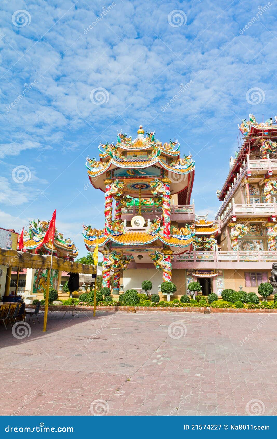 Chinese Shrine, a Beautiful Chinese Temple. Stock Image - Image of ...