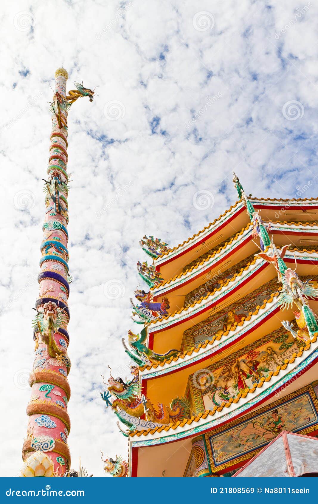 Chinese Shrine, a Beautiful Chinese Temple. Stock Image - Image of ...