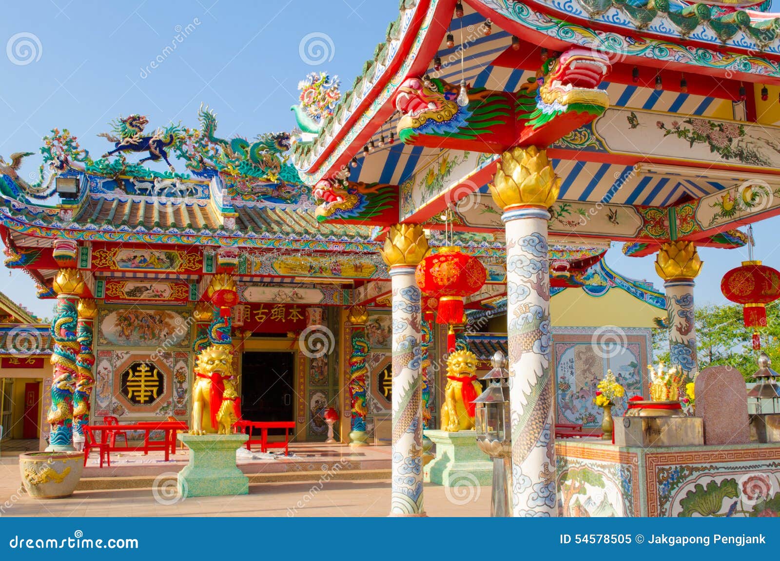 Chinese shrine stock image. Image of decoration, landmark - 54578505