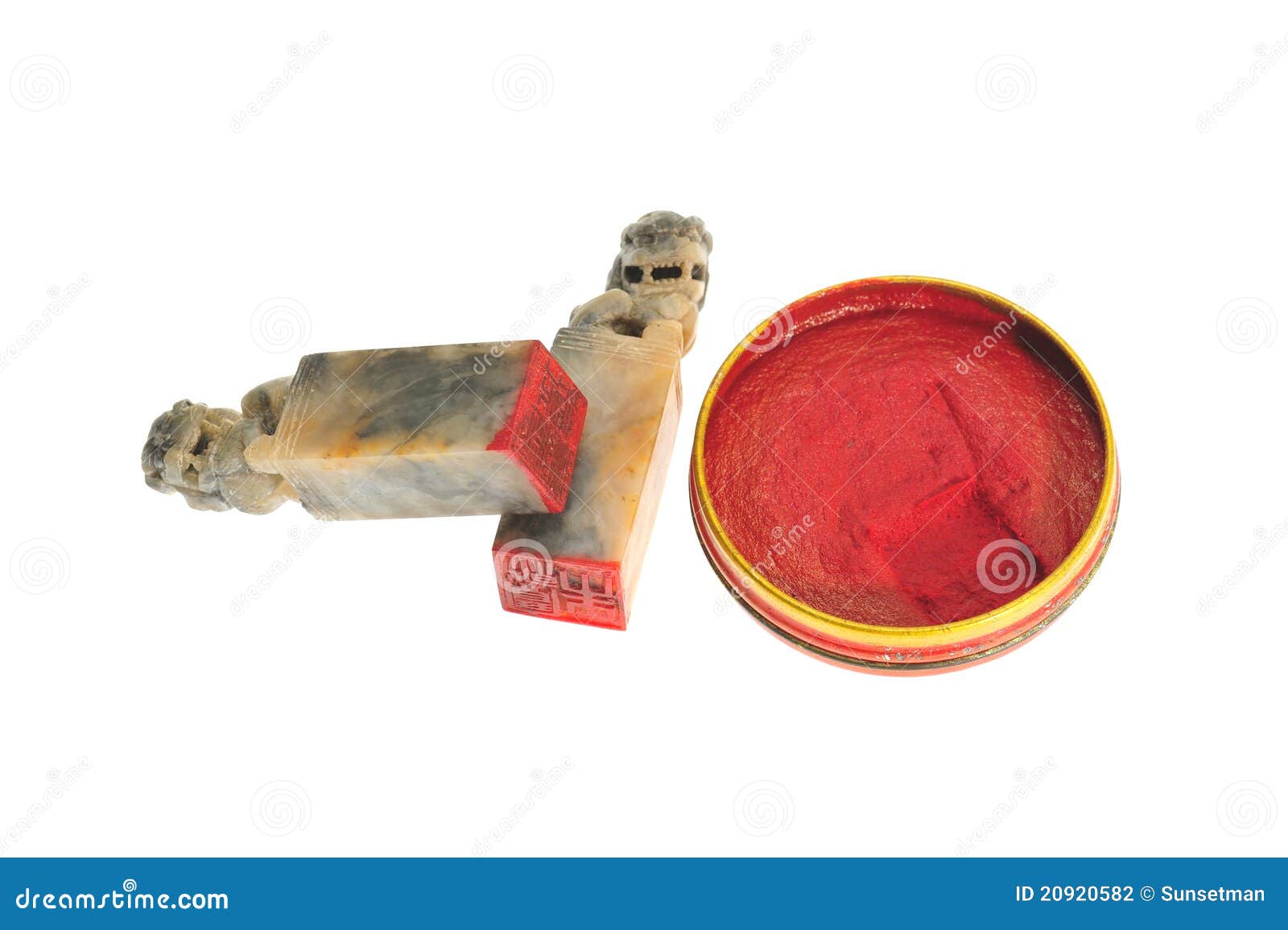 Chinese Signature Seals and Stamp Pad Stock Photo - Image of hand ...