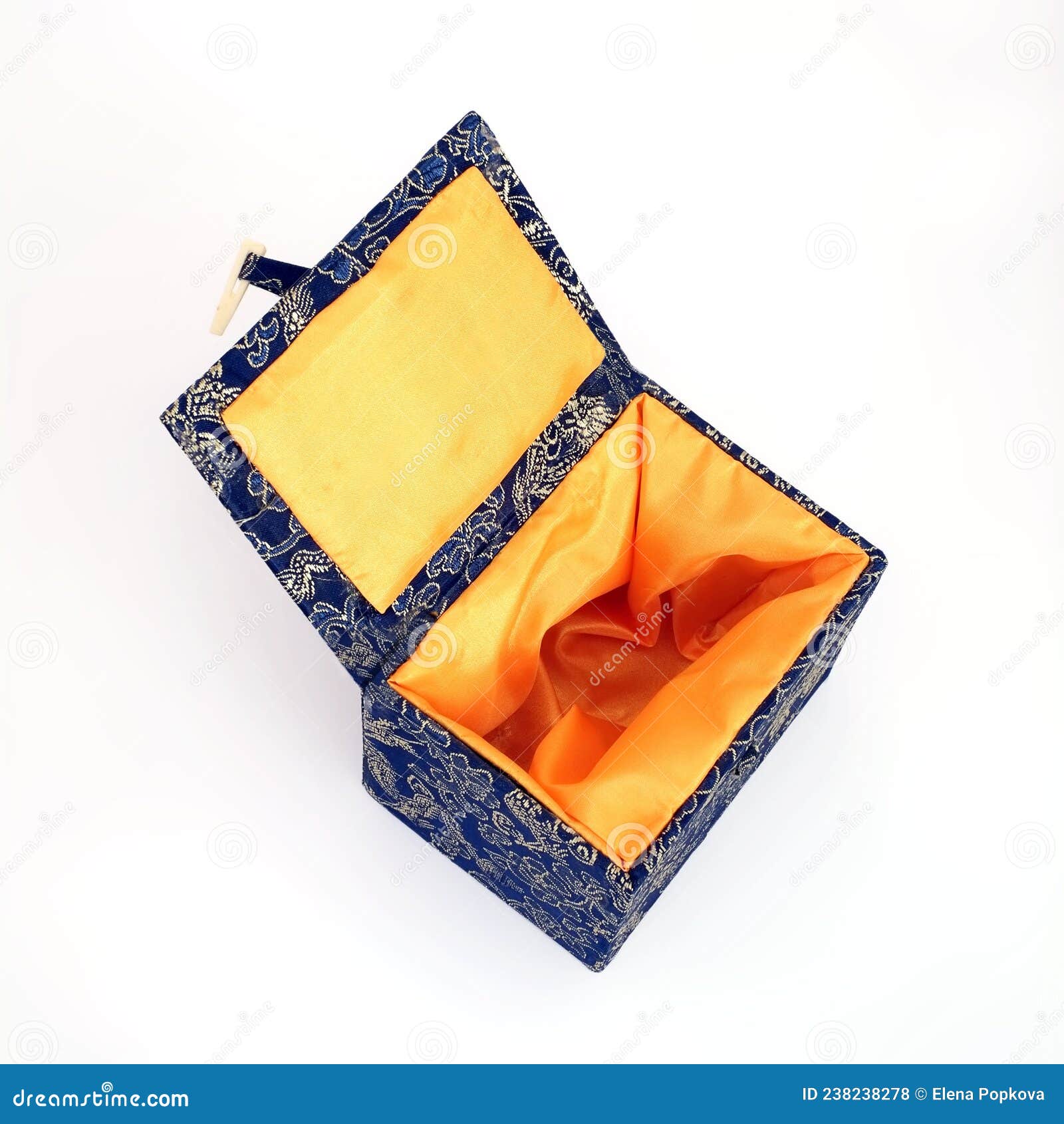 Chinese Silk Box with Dragon Pattern for a Gift on a White Background ...