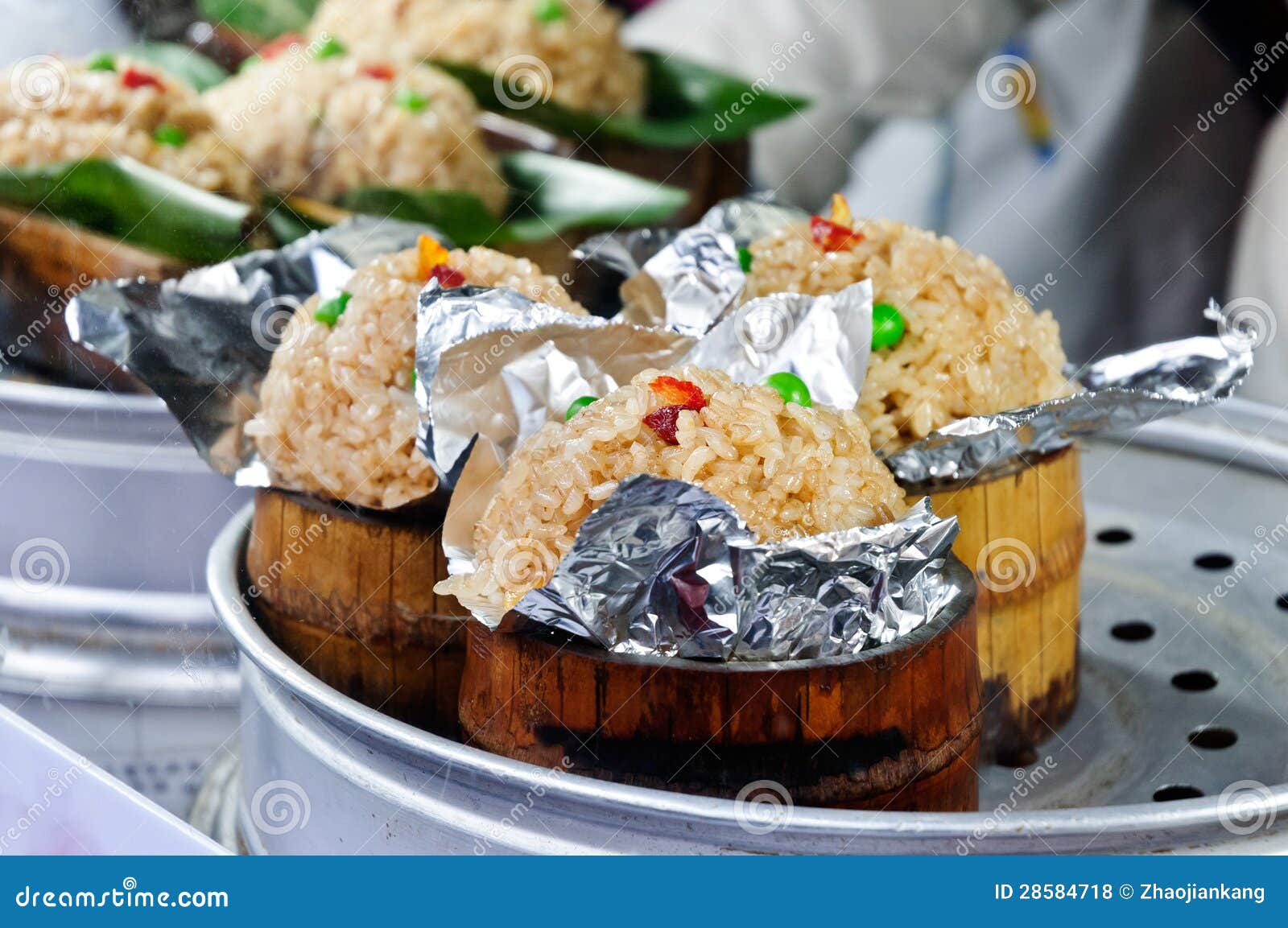 Chinese snacks bamboo rice stock photo. Image of hunger - 28584718