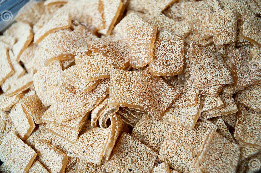 Chinese Snacks, Sesame Peanut Piece Stock Image - Image of west, local ...