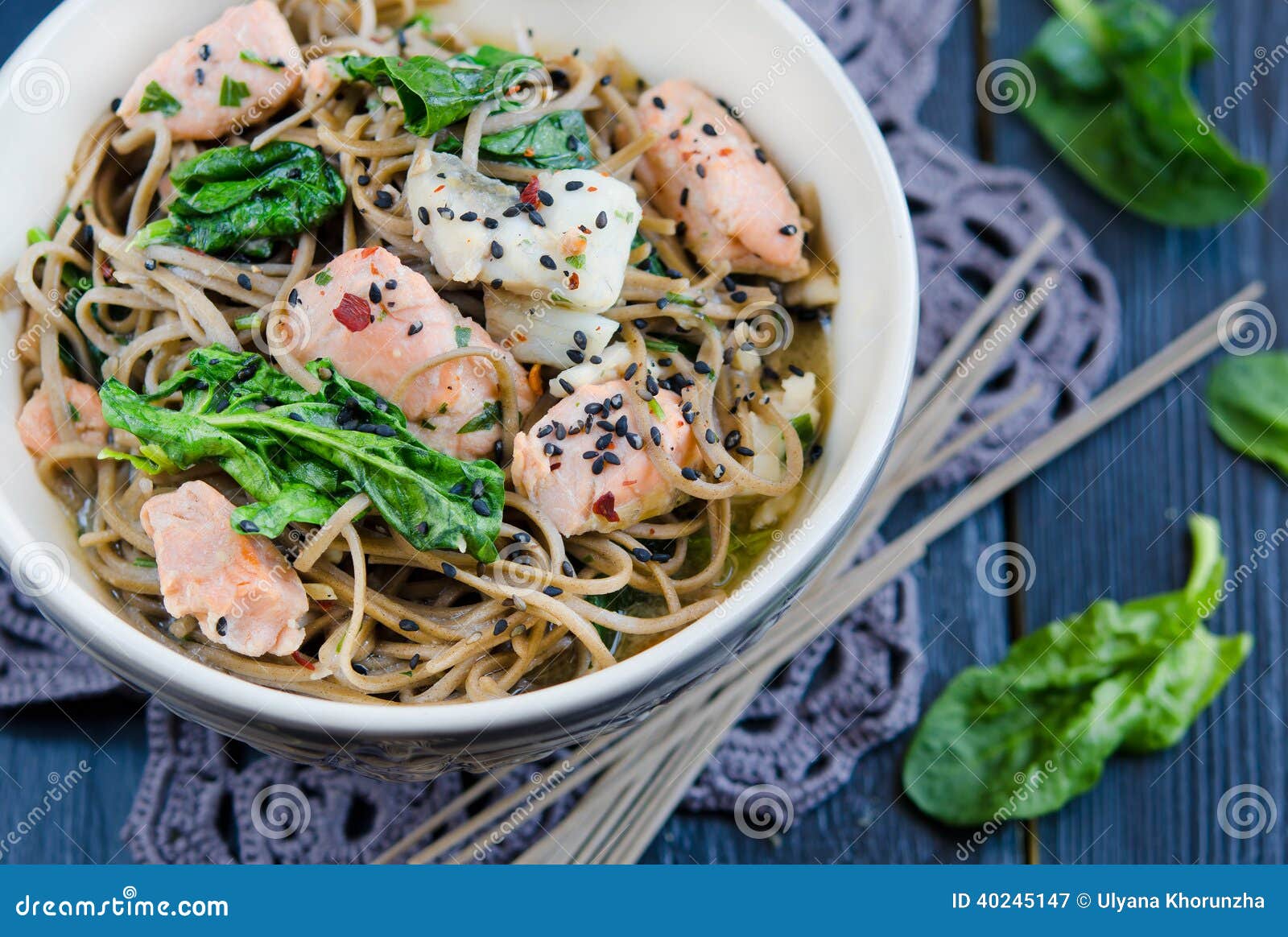 Chinese soba noodles stock image. Image of bowl, paprika - 40245147