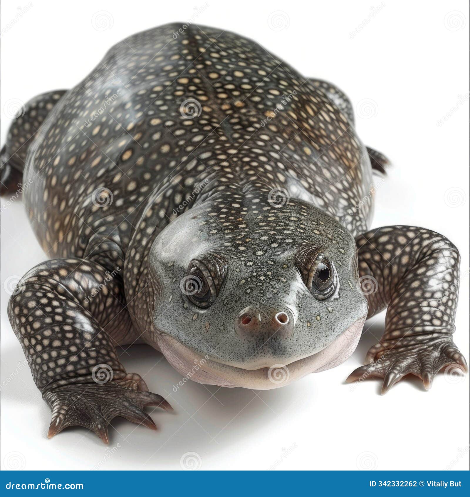 Chinese Softshell Turtle is Lying Calmly on a White Background. Its ...
