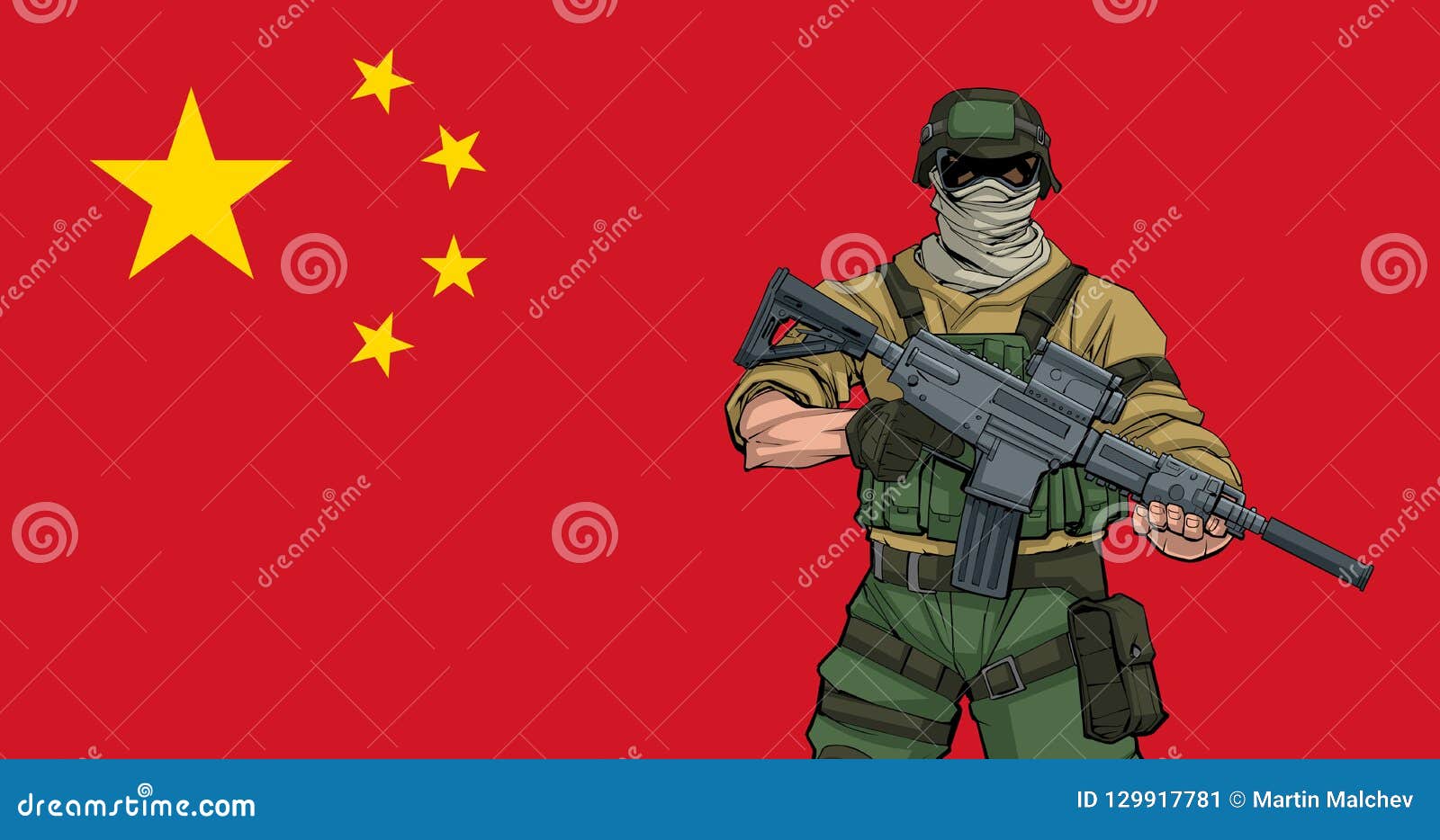 WW2 Chinese Soldier Stock Illustration | CartoonDealer.com #20025226