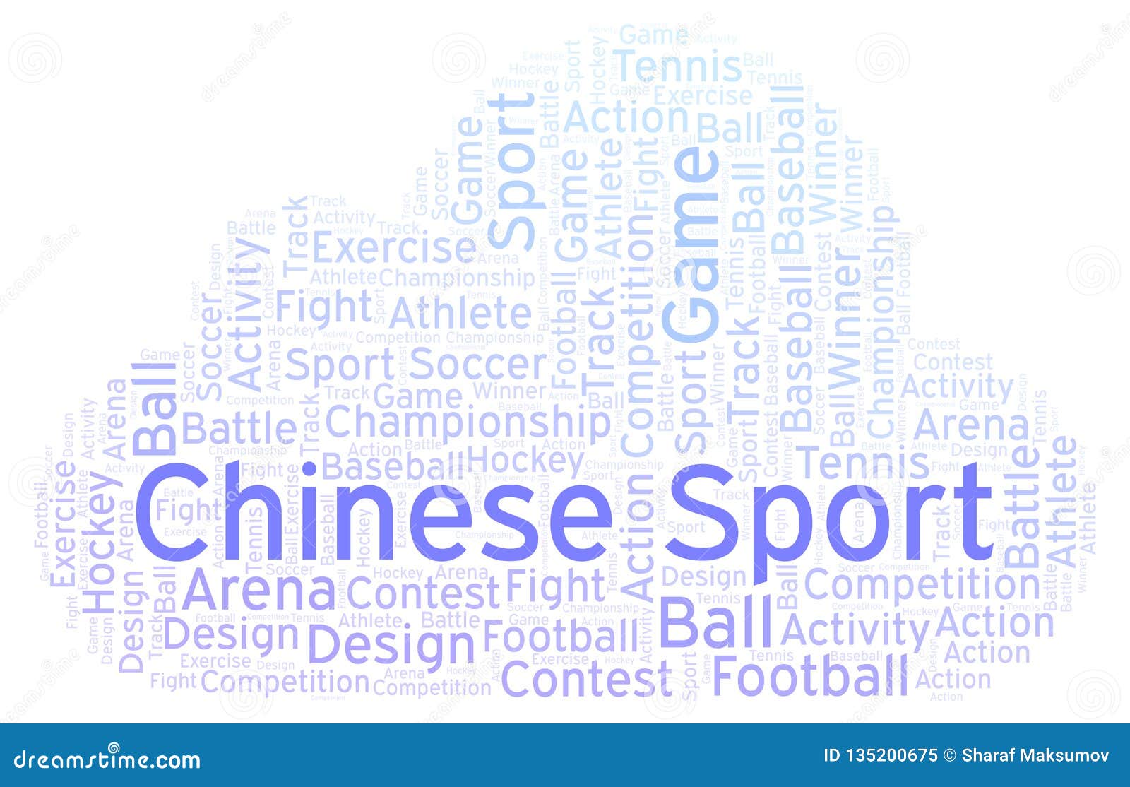 Chinese Sport word cloud stock illustration. Illustration of soccer ...