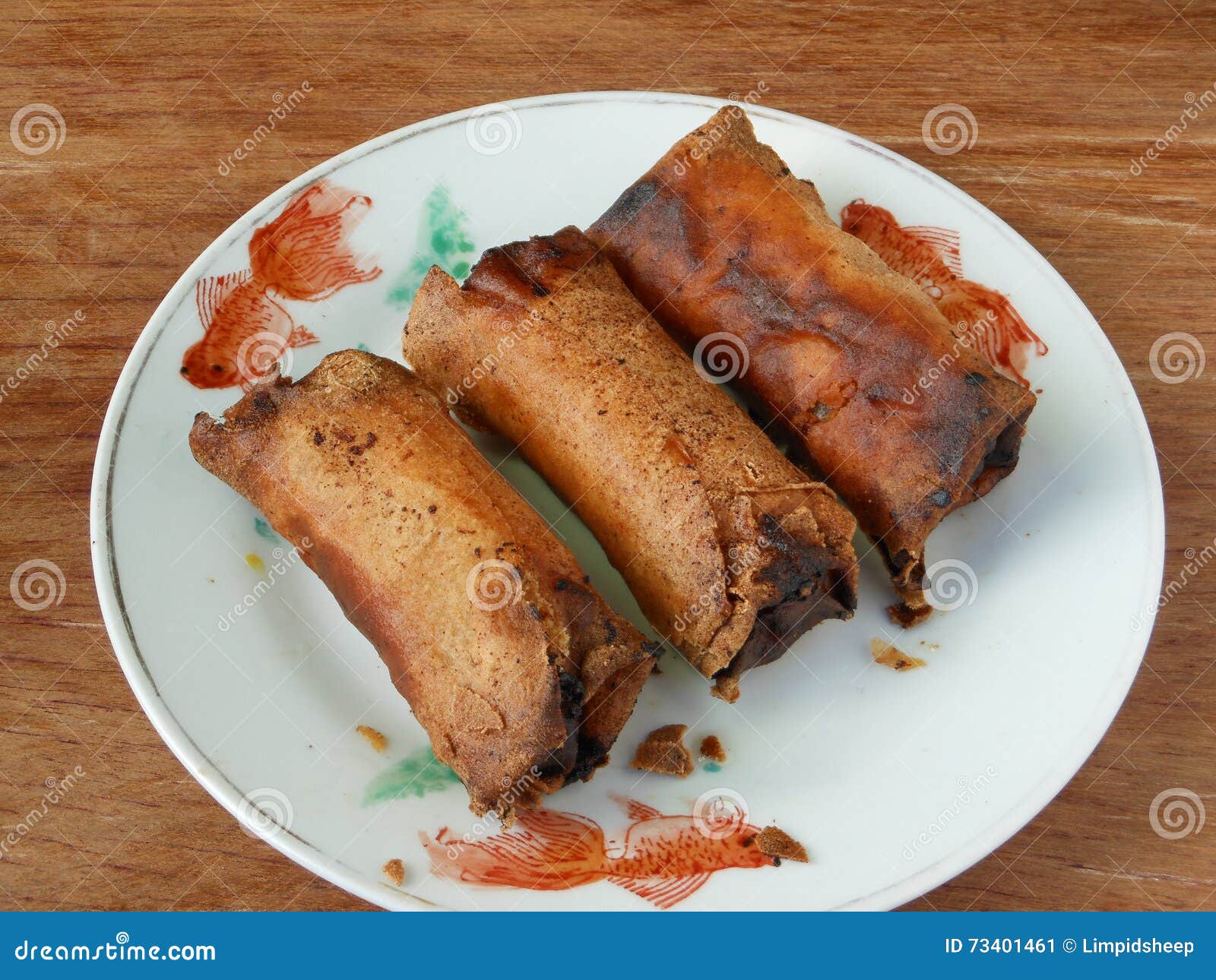 Chinese Spring Festival Food Pan-fried Spring Rolls Stock Image - Image ...