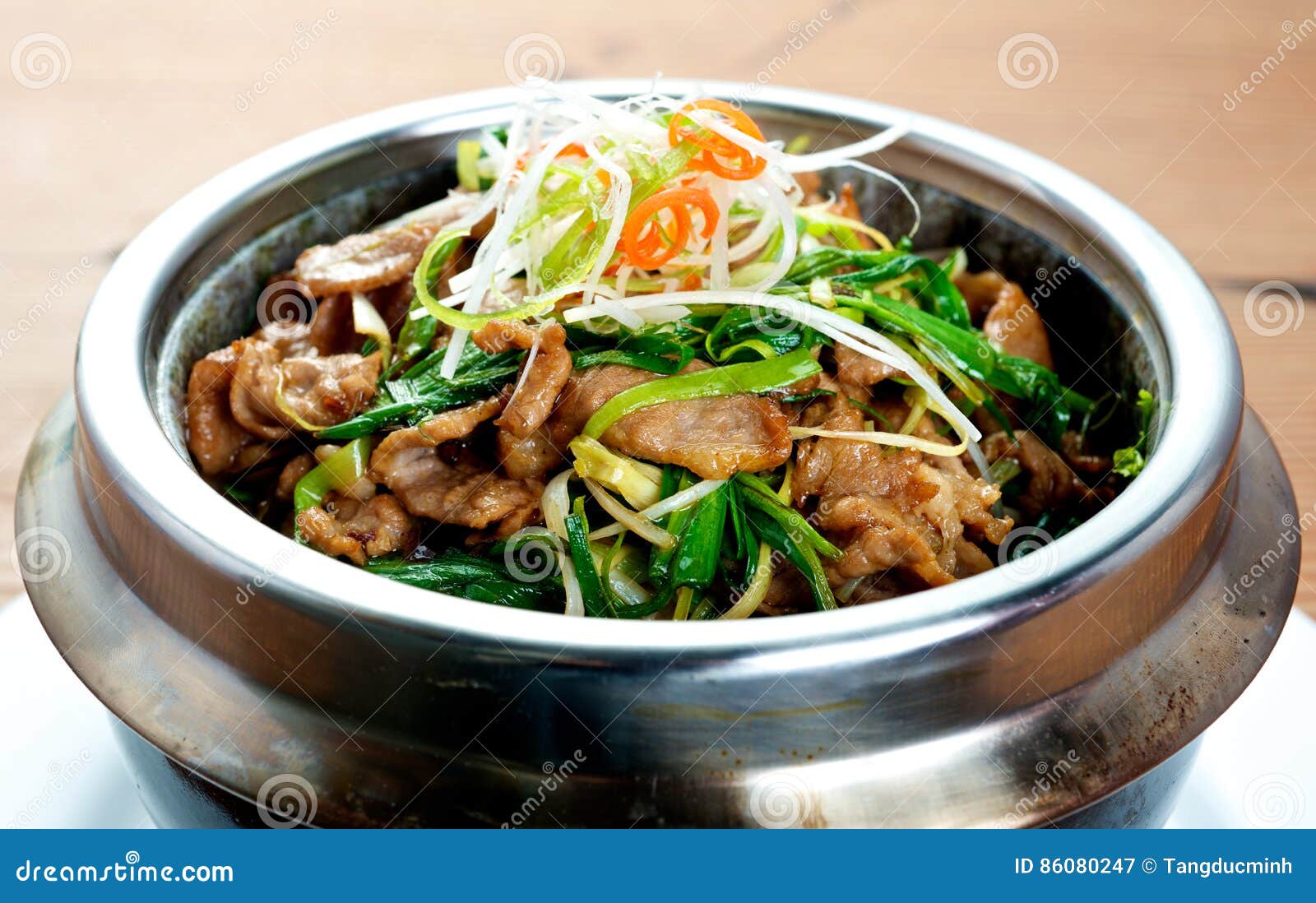 Chinese Spring Onion Beef stock image. Image of food - 86080247