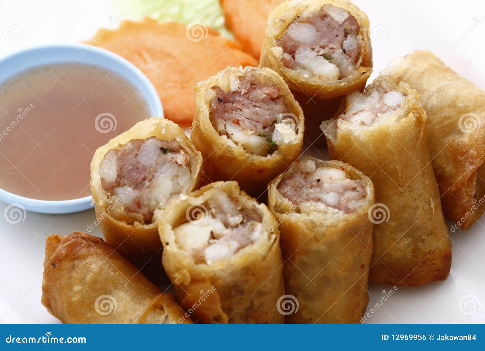 Chinese spring roll stock photo. Image of meal, rice - 12969956