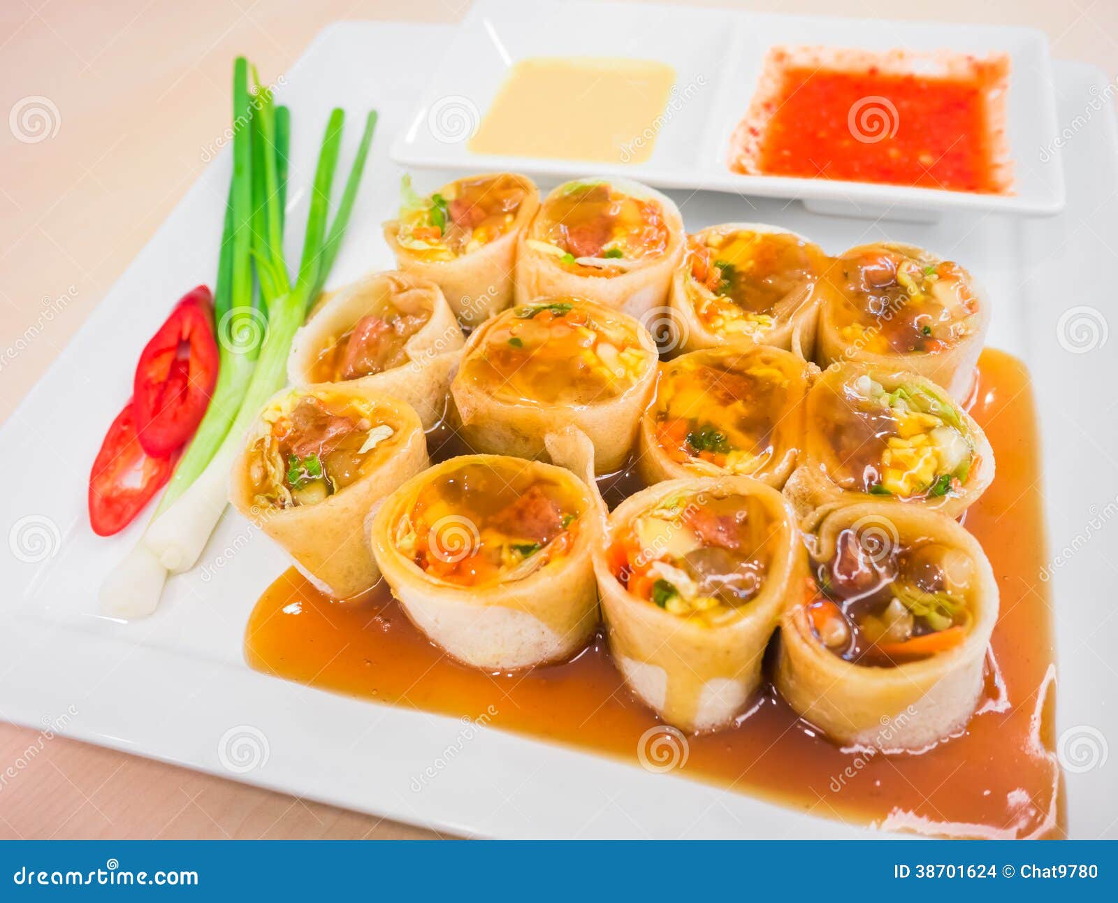 Chinese spring roll stock photo. Image of light, meal - 38701624