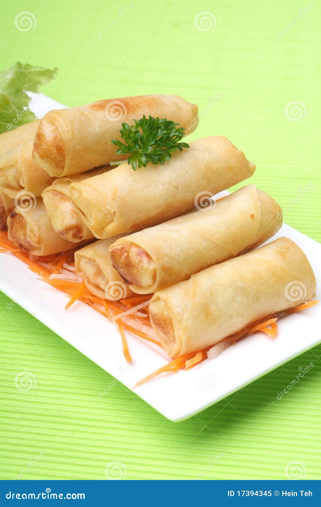 Chinese spring rolls stock image. Image of isolated, small - 17394345