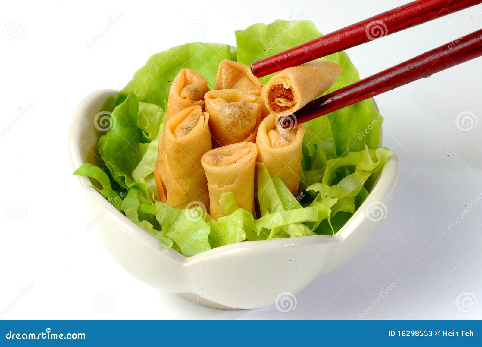 Chinese spring rolls stock image. Image of dish, isolated - 18298553