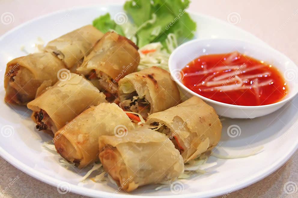 Chinese springrolls stock photo. Image of fresh, china - 3383118