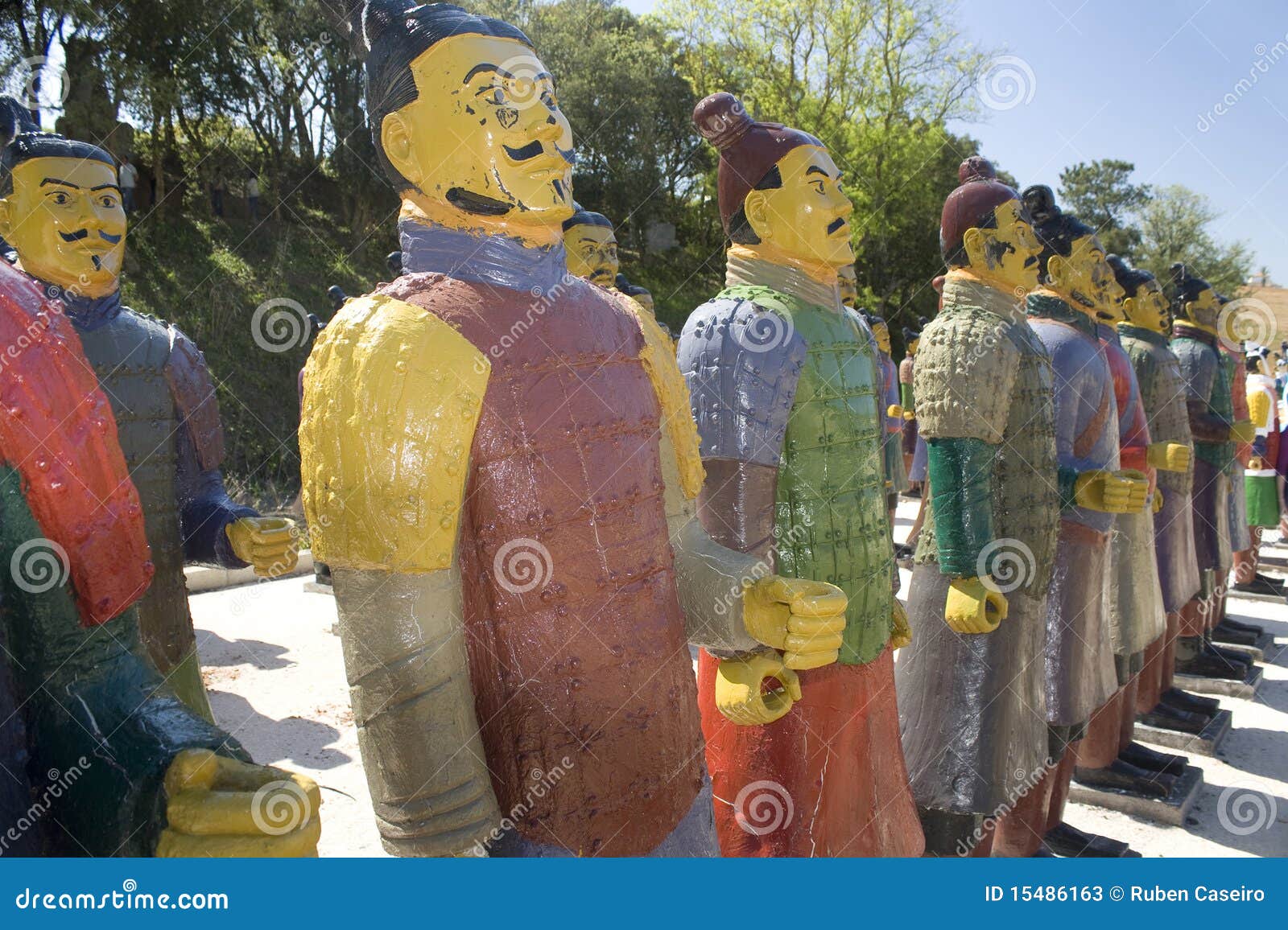 Chinese statues stock image. Image of artifacts, archeology - 15486163