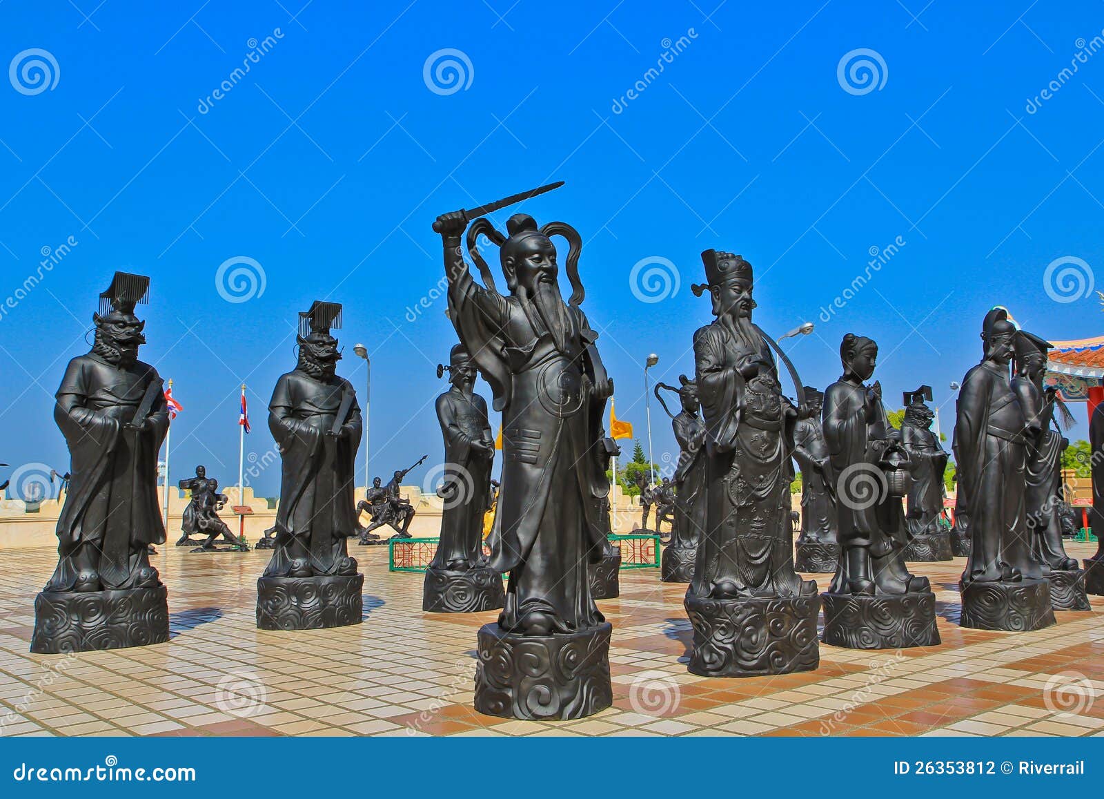 Chinese statues stock photo. Image of blue, giant, ancient - 26353812