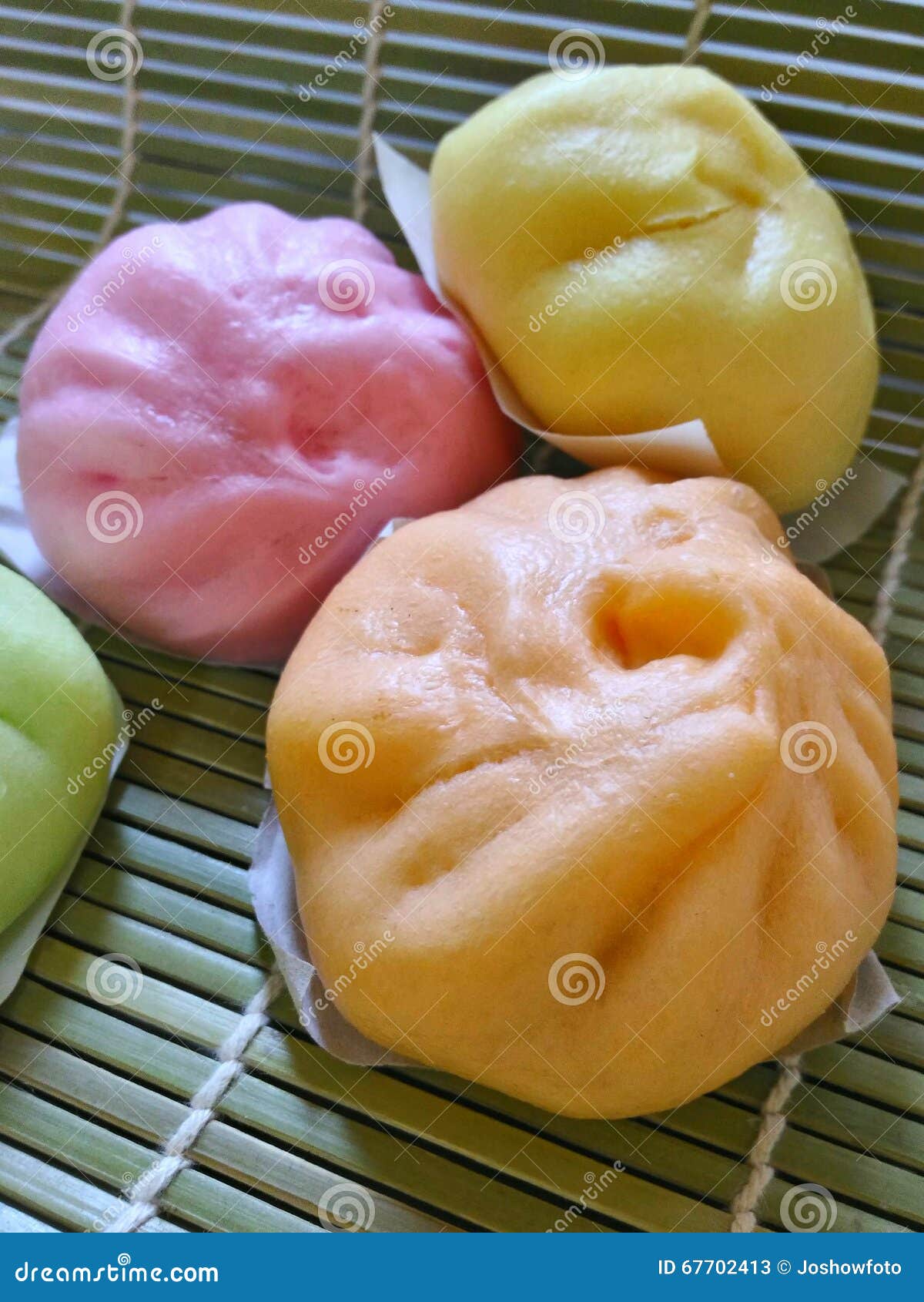 Chinese Steamed Buns Colorful . Stock Image - Image of baozi, siopao ...