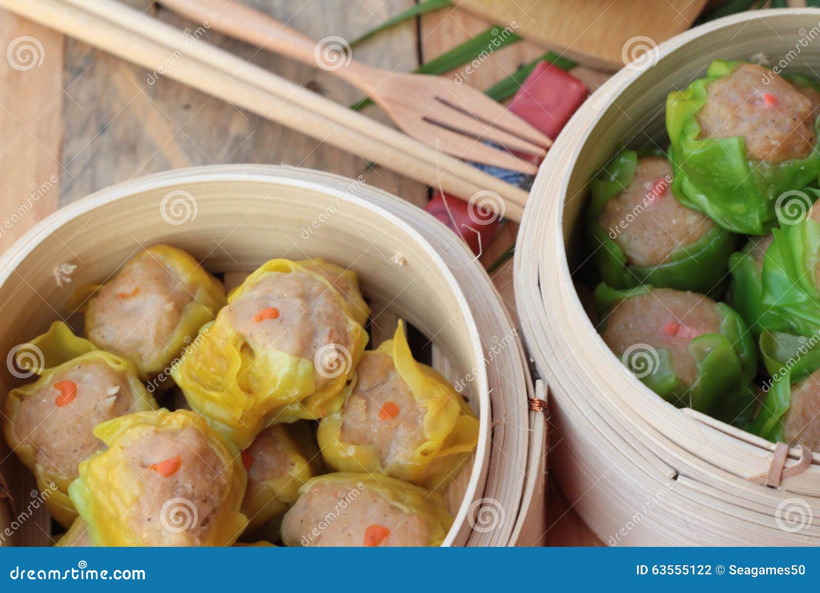 Chinese Steamed Dumpling and Hot Tea Delicious. Stock Photo - Image of ...