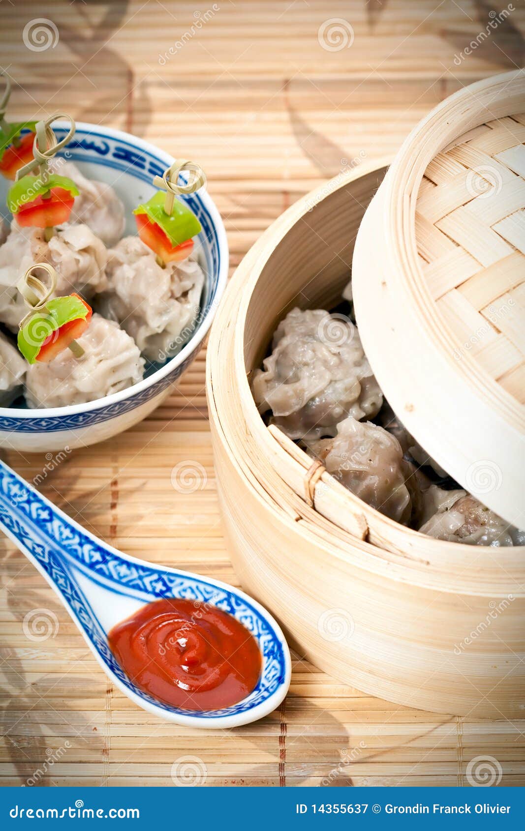 Chinese Steamed Buns On A Plate Stock Image | CartoonDealer.com #91966801