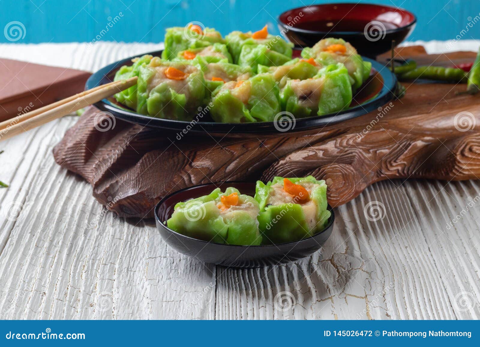 Chinese Steamed Pork Dumpling Dim Sum Stock Photo - Image of dough ...