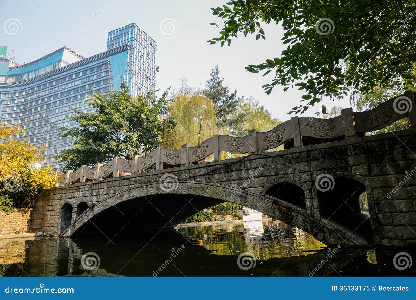 Chinese stone bridge stock image. Image of city, stone - 36133175