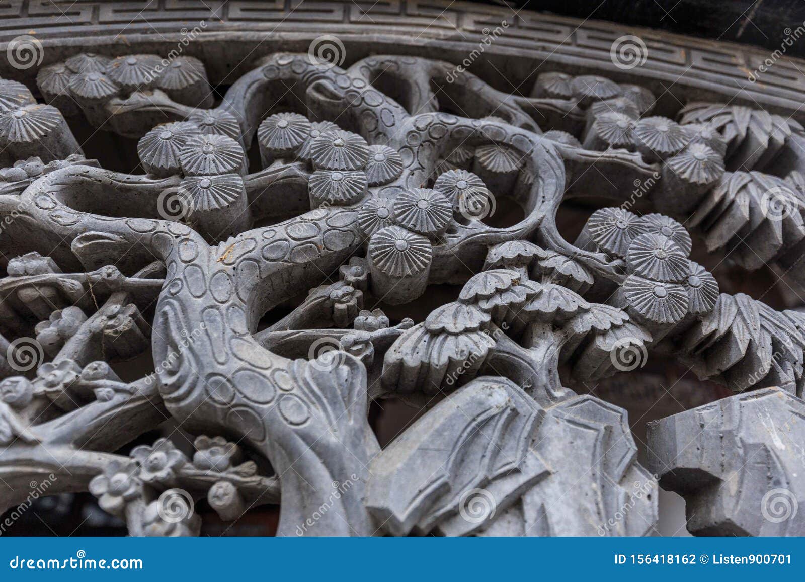 Chinese Traditional Stone Sculpture in the Ancient Village, Hongcun ...