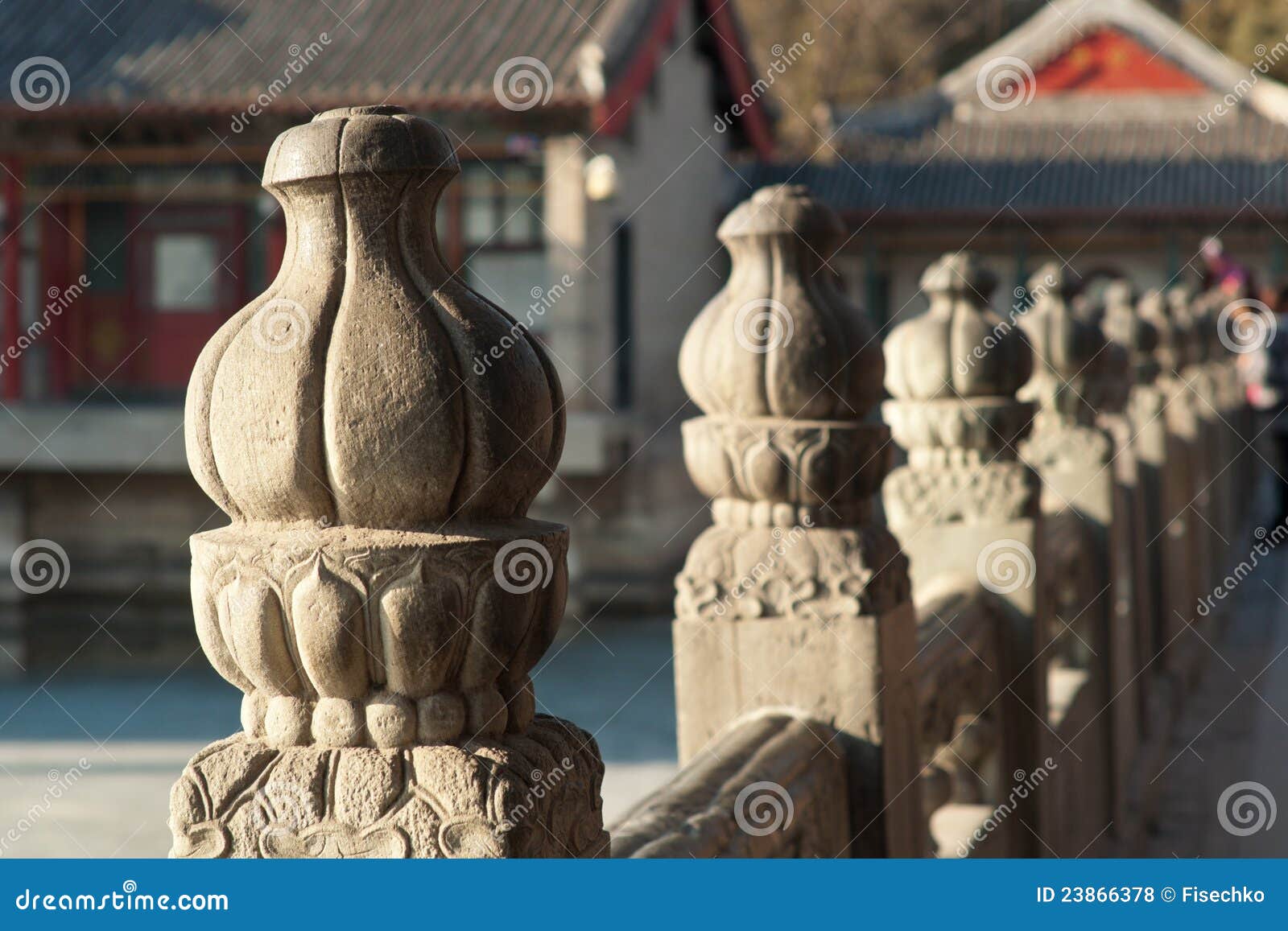 Chinese stone fence stock photo. Image of beautiful, asian - 23866378