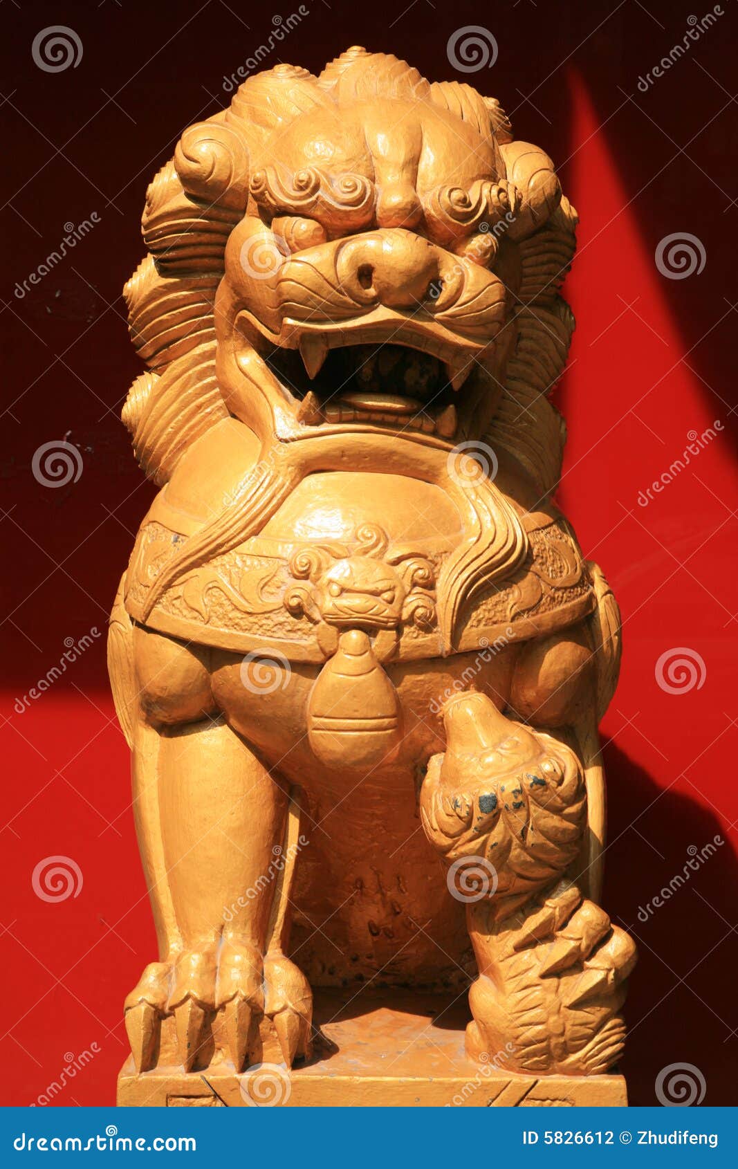 Chinese stone lion stock photo. Image of power, religion - 5826612