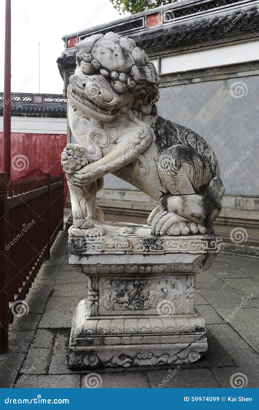 Chinese stone lion stock image. Image of bizarre, modelling - 59974099