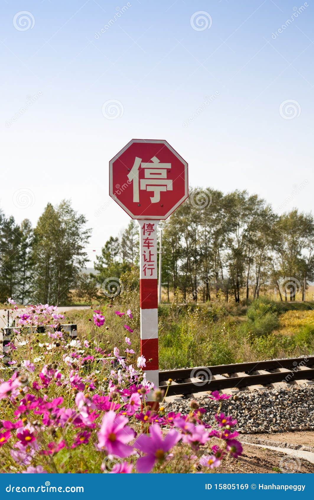Chinese stop sign stock image. Image of directive, track - 15805169