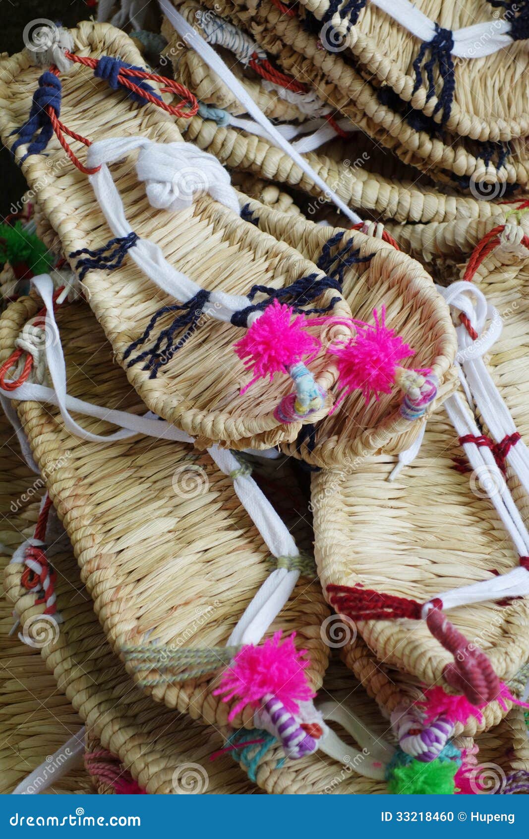 Chinese straw sandals stock photo. Image of artistic - 33218460
