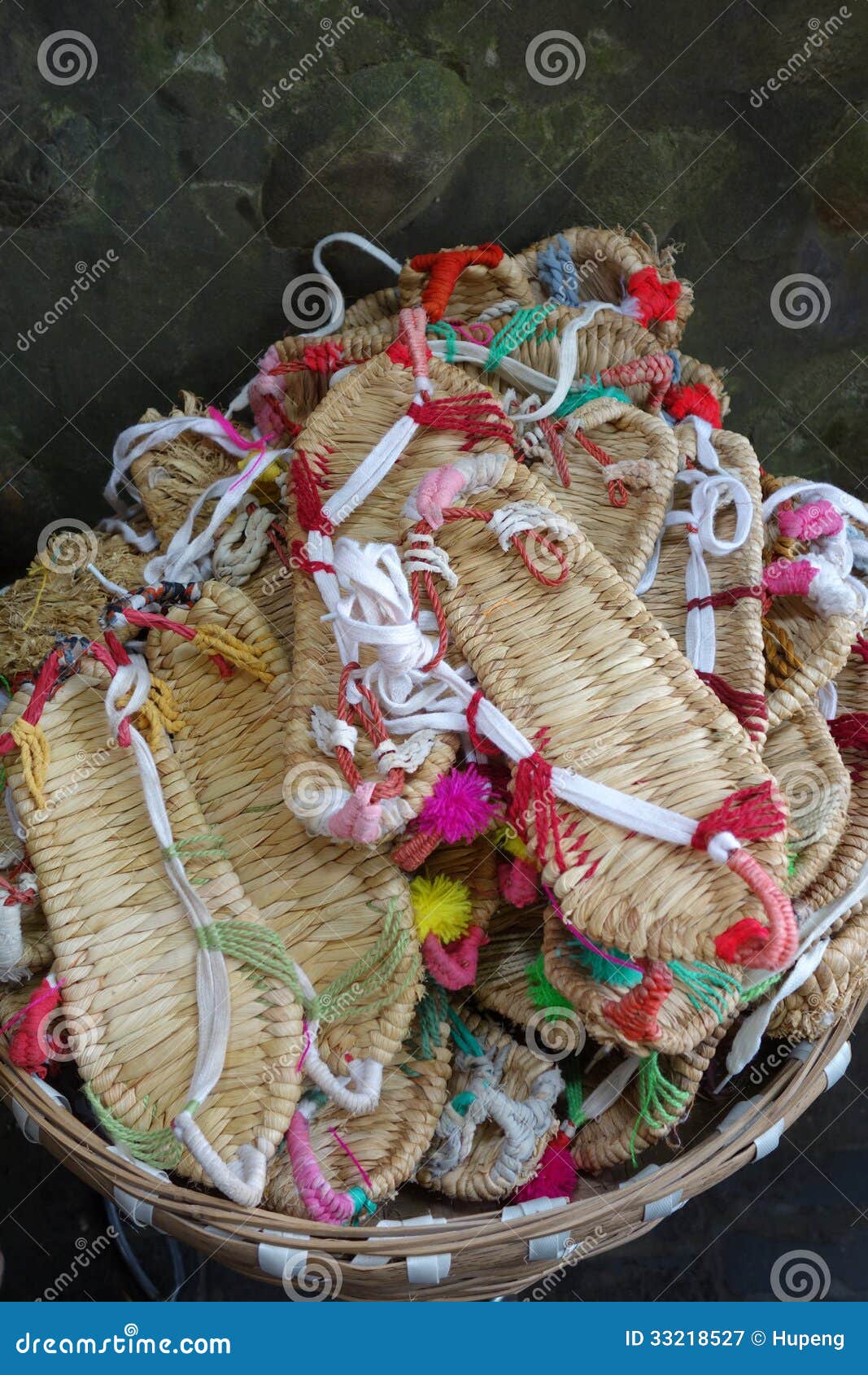 Chinese straw sandals stock image. Image of beachwear - 33218527