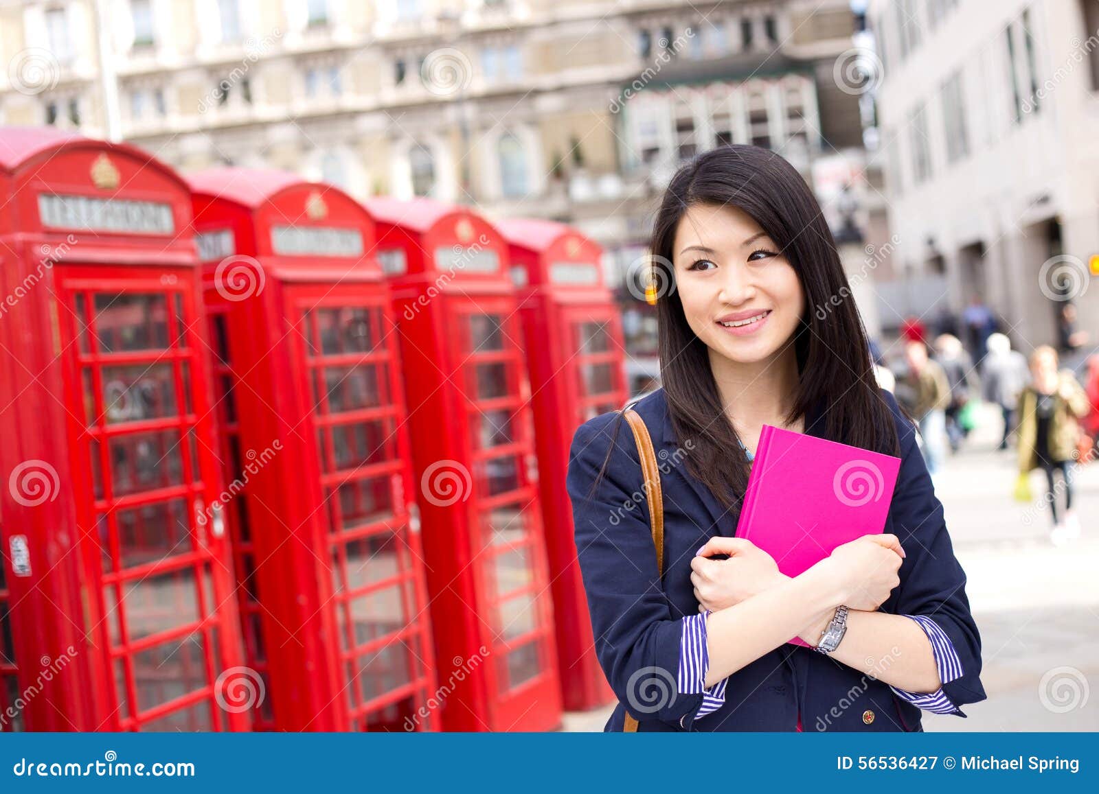 Chinese student in london stock image. Image of lady - 56536427