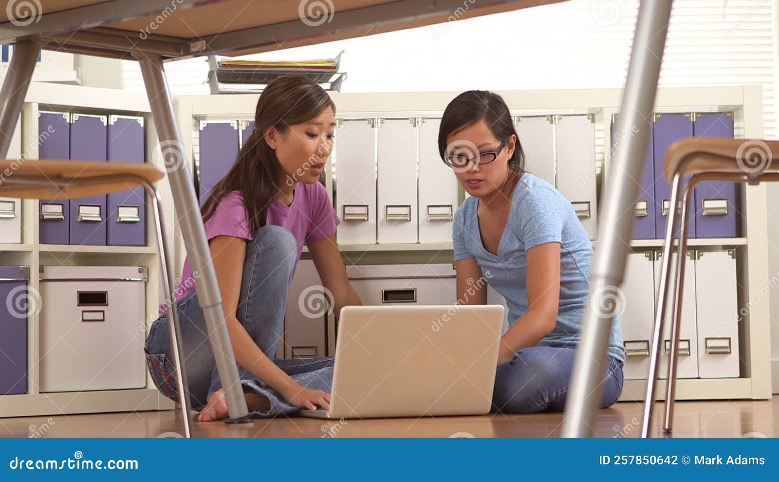 Chinese Students Working in the Office Stock Footage - Video of ...