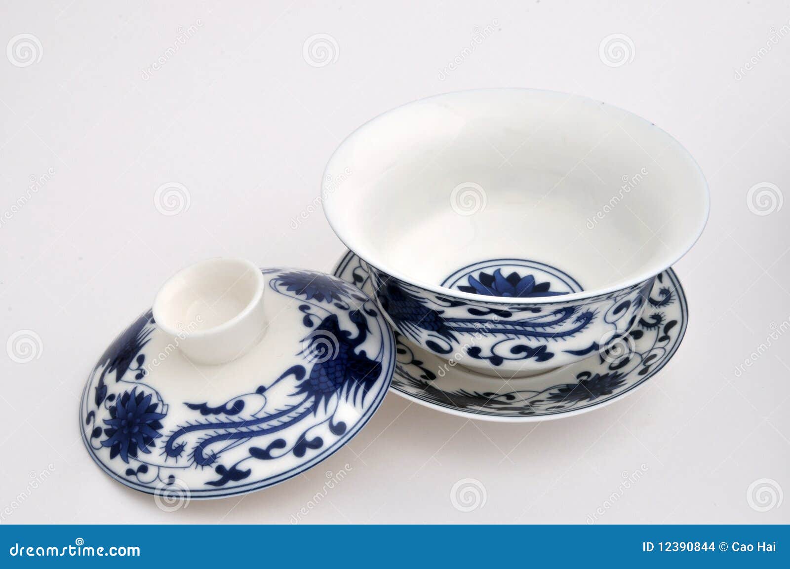 Chinese Style Blue Painting Tea Cup Stock Photo - Image of drink, still ...
