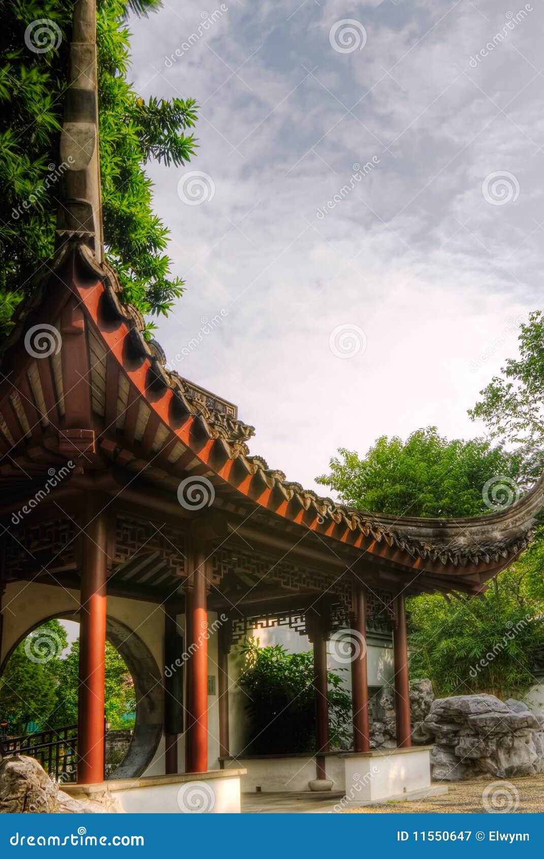 Chinese Style Building in the Garden Stock Image - Image of building ...