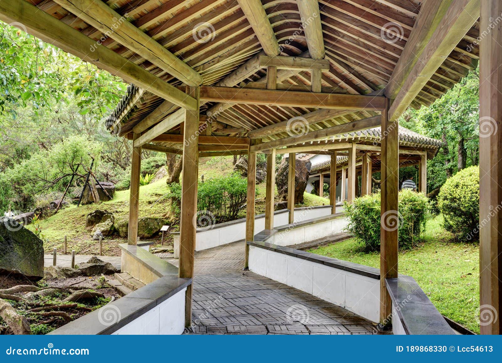 Chinese Style Classical Architecture Corridor Stock Photo - Image of ...