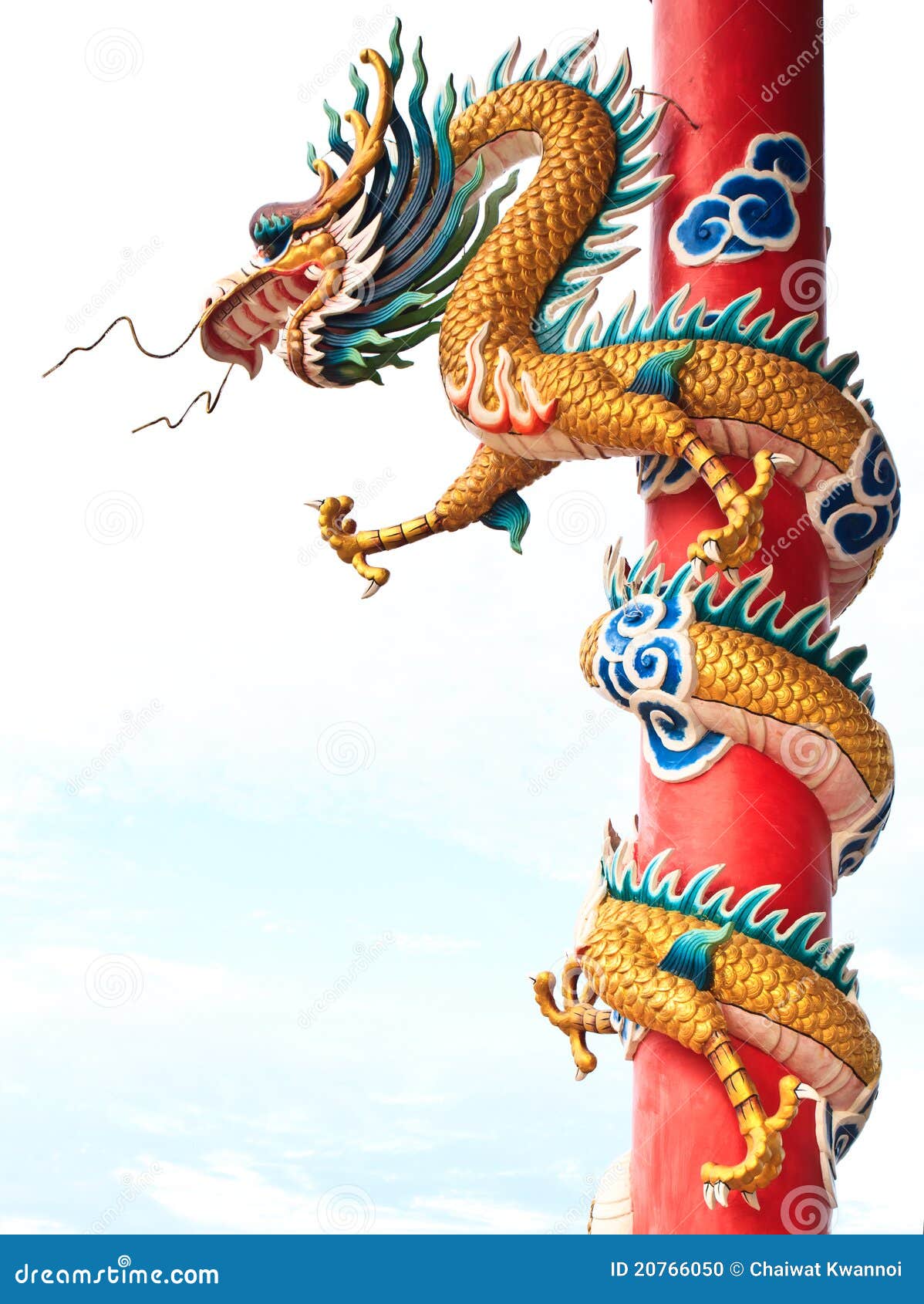 Chinese Style Dragon Statue Stock Photo - Image of ornament, oriental ...