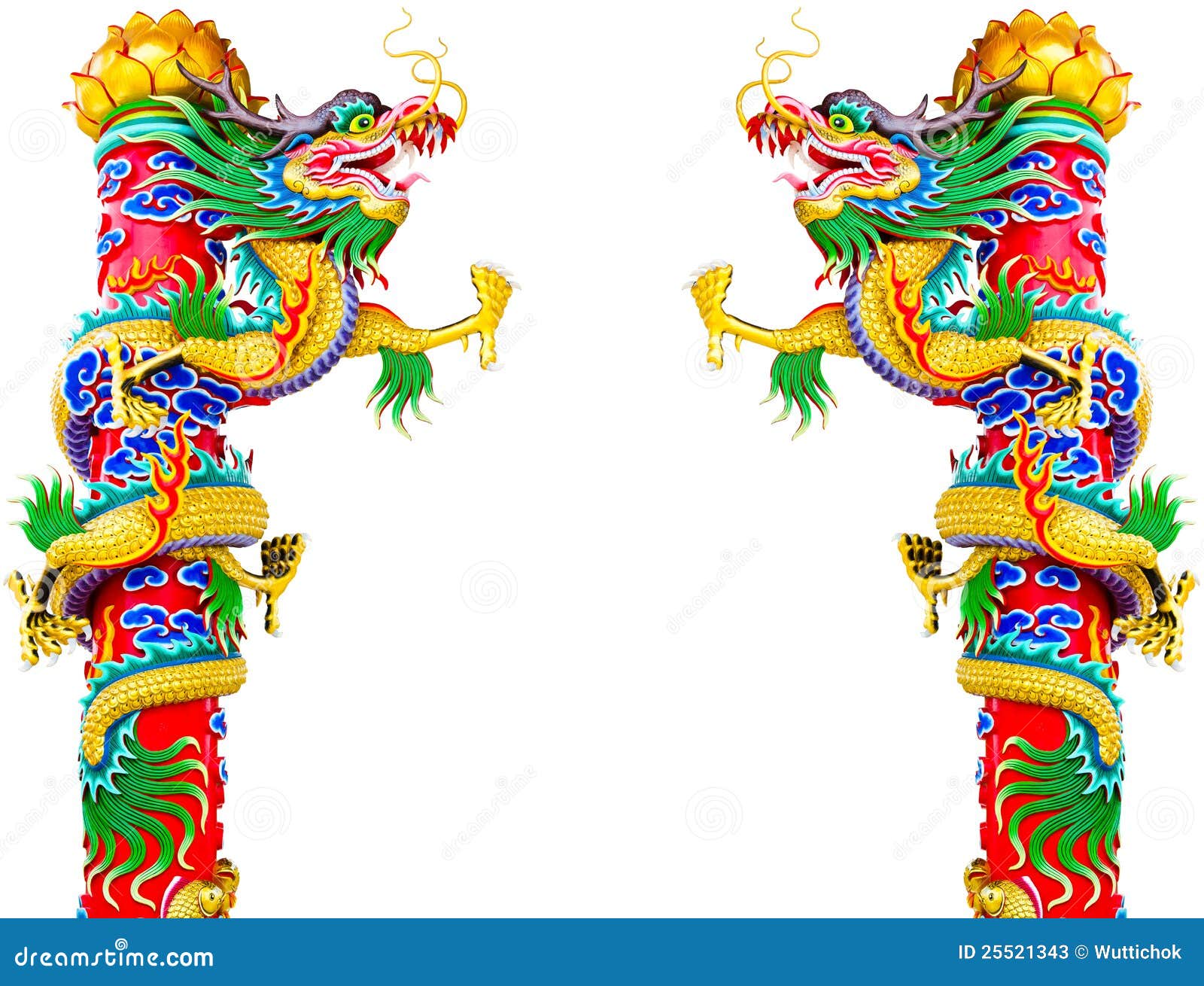 Chinese Style Dragon Statue Stock Image - Image of architecture, china ...