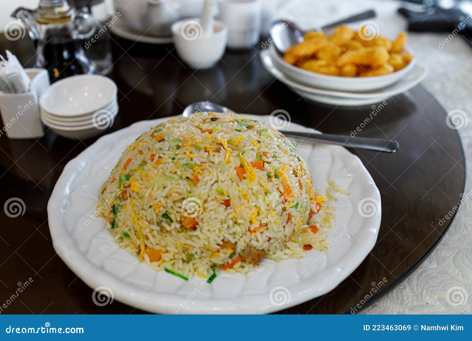 Chinese Style Egg Fried Rice Stock Image - Image of meal, carrot: 223463069