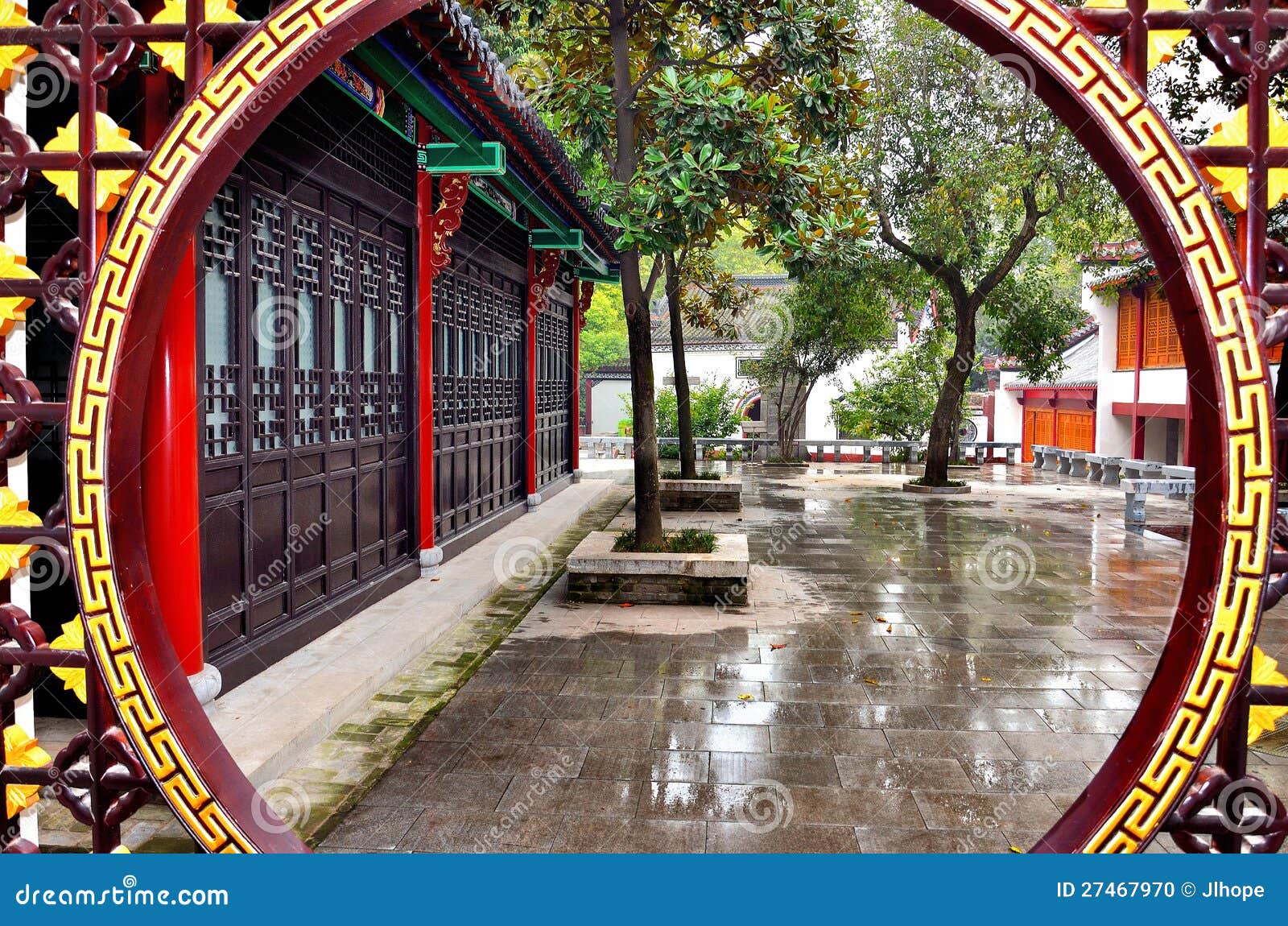 Chinese style gate stock photo. Image of wood, outdoor - 27467970