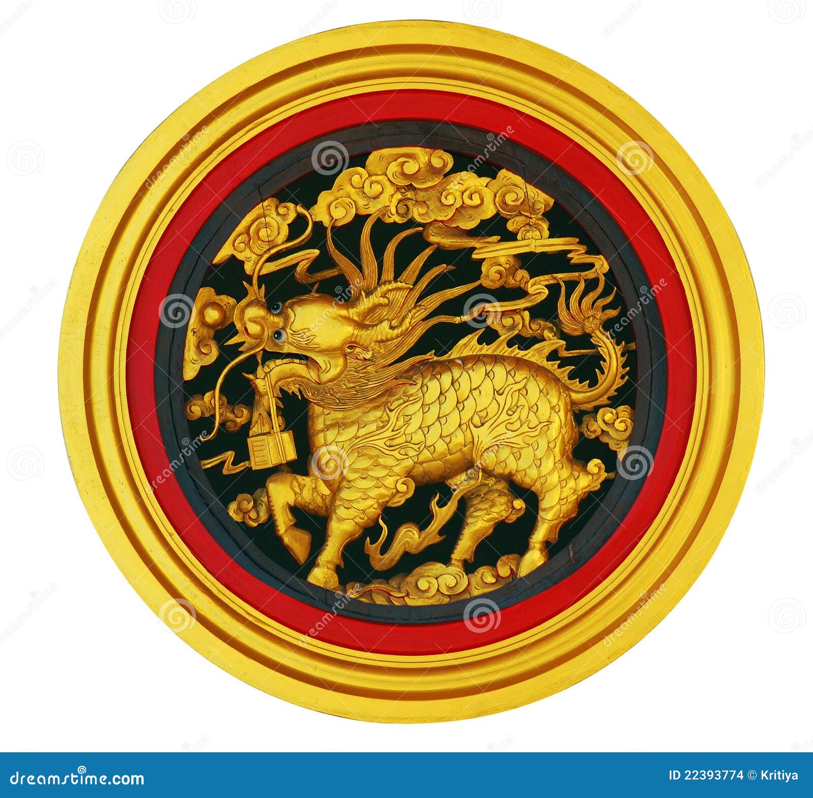 Chinese style gold dragon stock photo. Image of power - 22393774