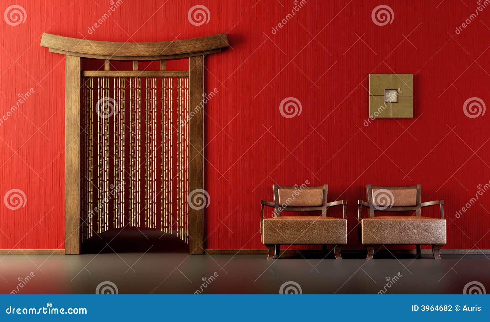 Chinese style lounge room stock illustration. Illustration of easy ...