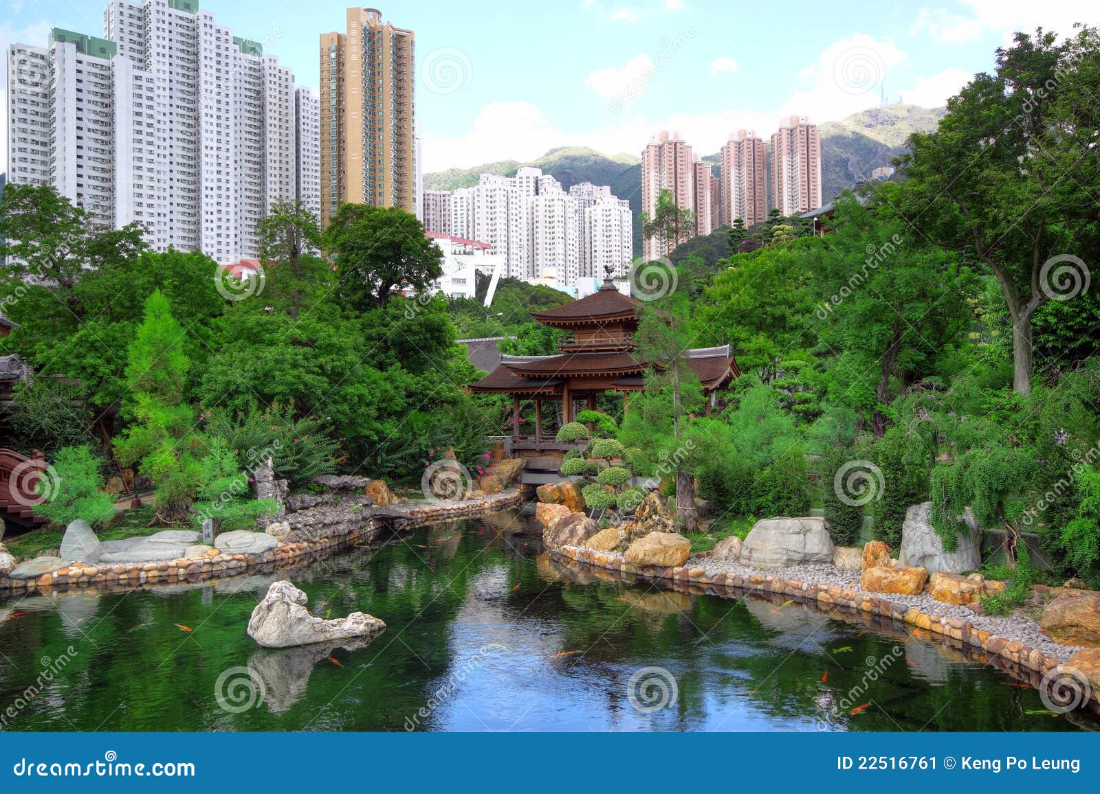 Chinese style park stock image. Image of hong, pagoda - 22516761