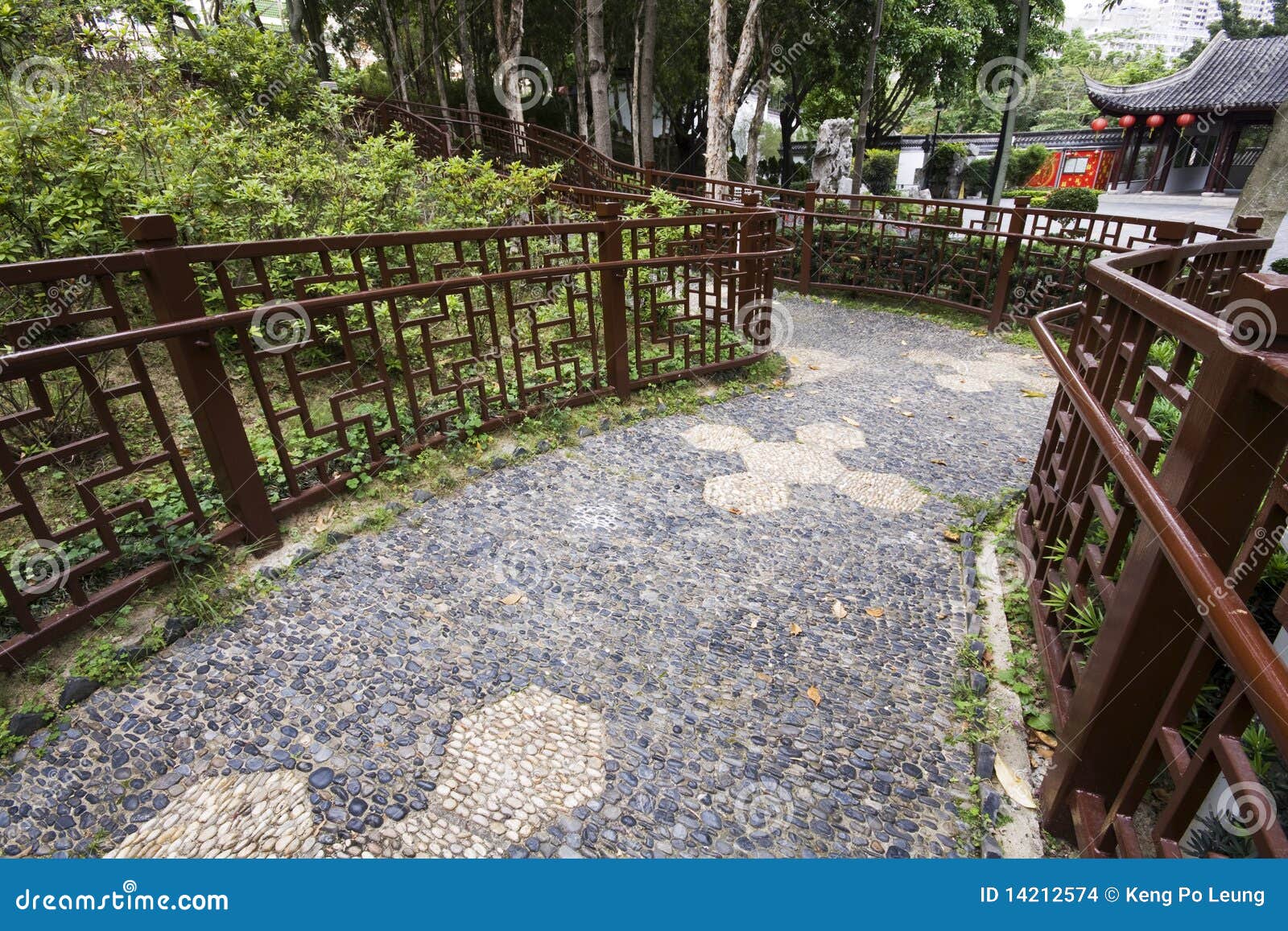 Chinese Style Path in Garden Stock Photo - Image of development ...