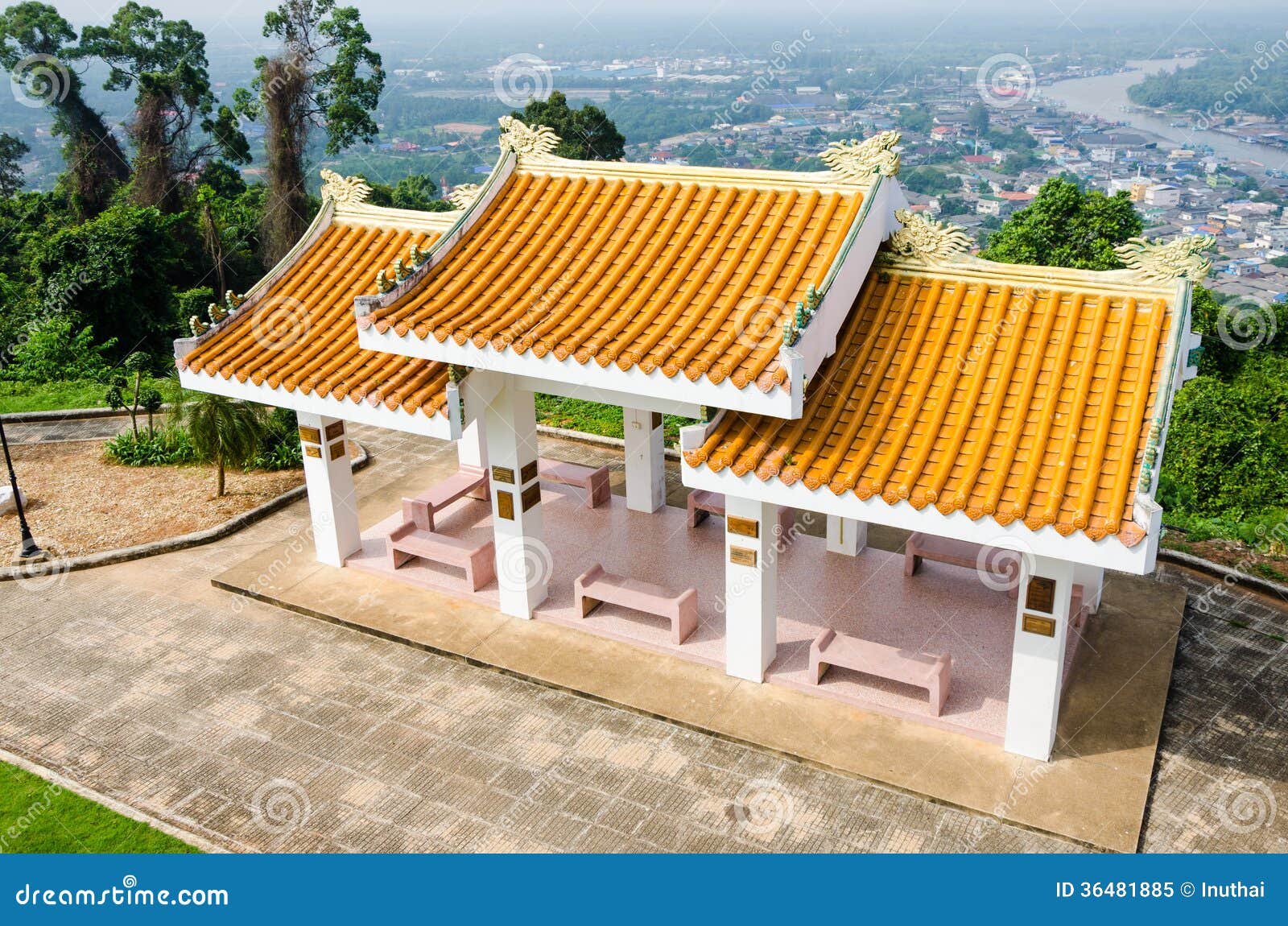 Chinese style pavilion stock image. Image of tranquil - 36481885