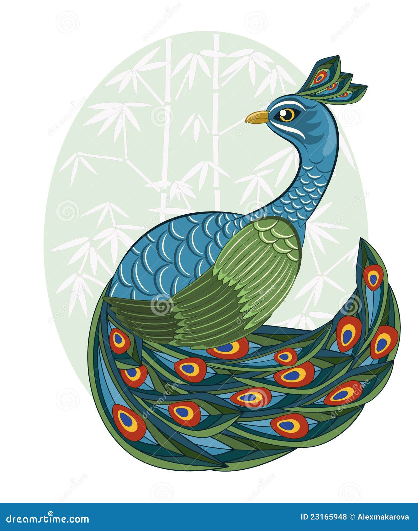 Chinese Peacock Stock Illustrations – 820 Chinese Peacock Stock ...