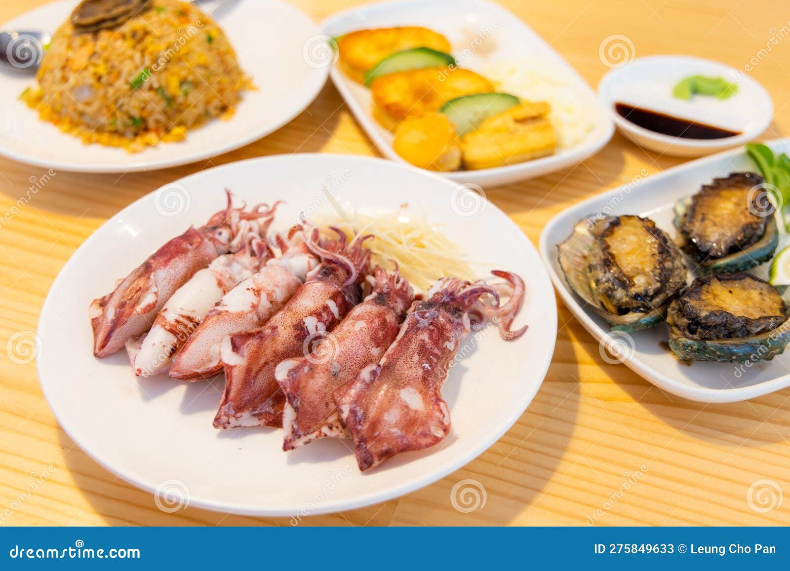 Chinese Style Seafood Arranged Dishes Stock Image - Image of variety ...