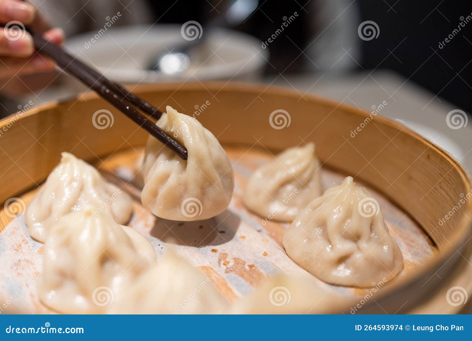 Chinese Style Steamed Soup Bun Stock Photo - Image of bamboo, cuisine ...