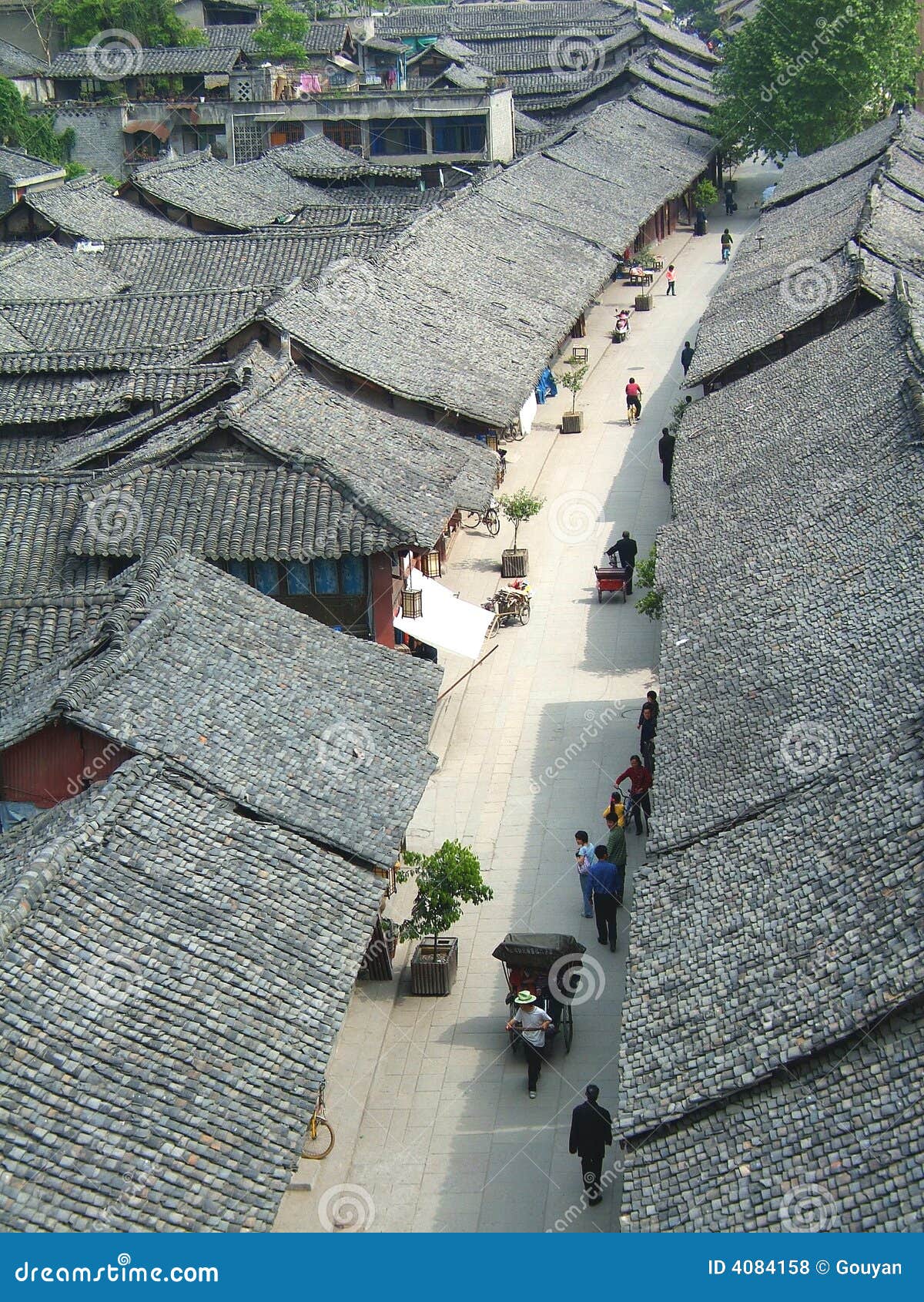 CHINESE-STYLE STREET stock photo. Image of chinese, unique - 4084158